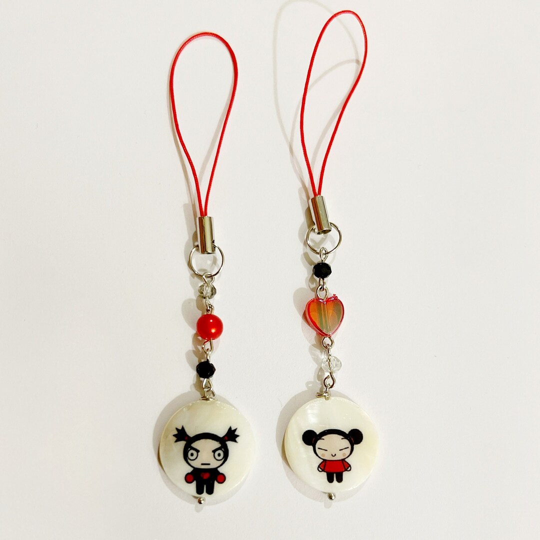 Handmade Beaded Pucca & Garu Phone Charms - Etsy