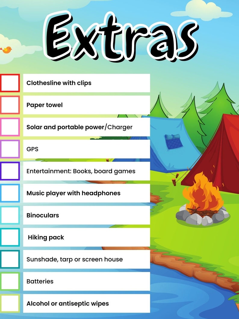 Camping Checklist for Planning Your Next Adventure, Camping Planner ...