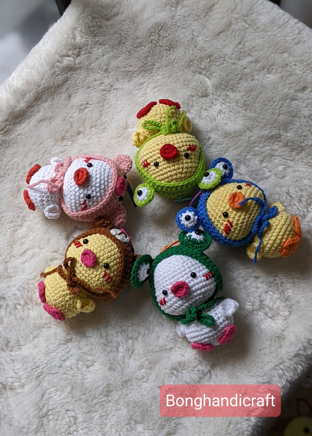 Crochet Ducks Keychain - Etsy