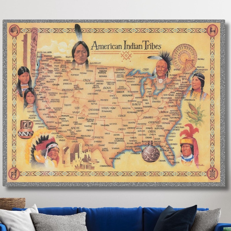 Native American Map - Etsy