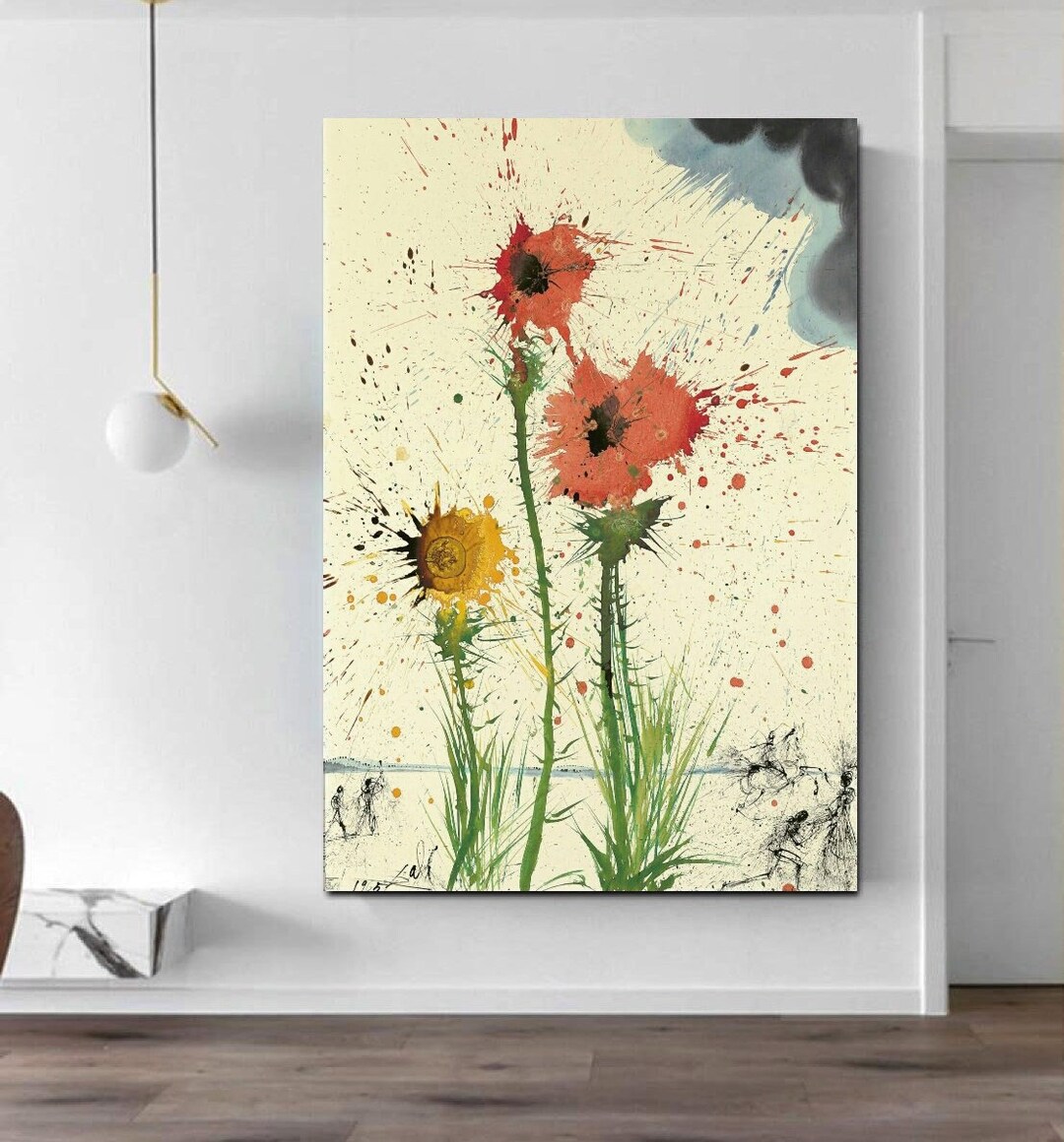 Salvador Dali Fleurs 1965 Print Art,salvador Dali Exhibition Poster ...