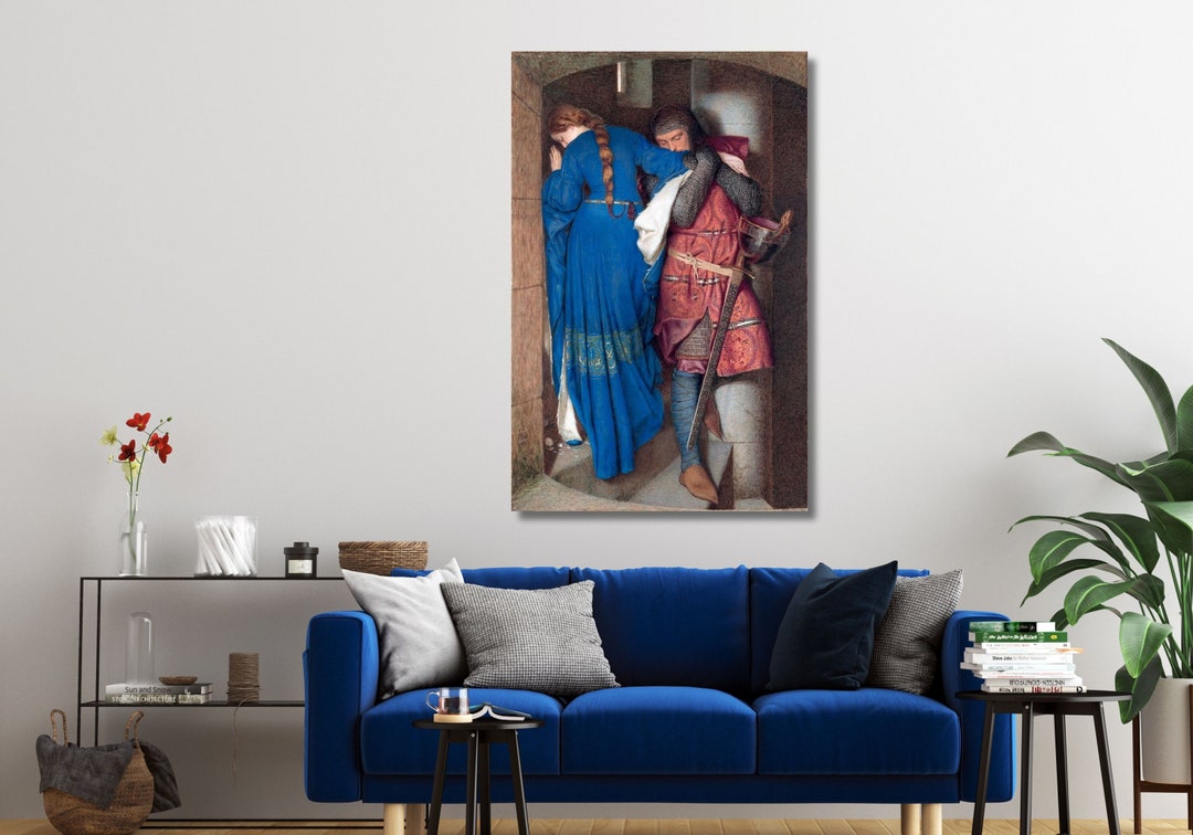 Frederic William Burton Canvas Wall Art,the Meeting on the Turret ...