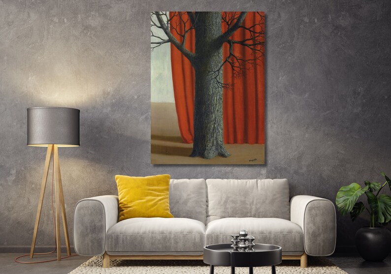 René Magritte Tree La Parade Canvas Wall Art ,rené Magrittetree Poster ...