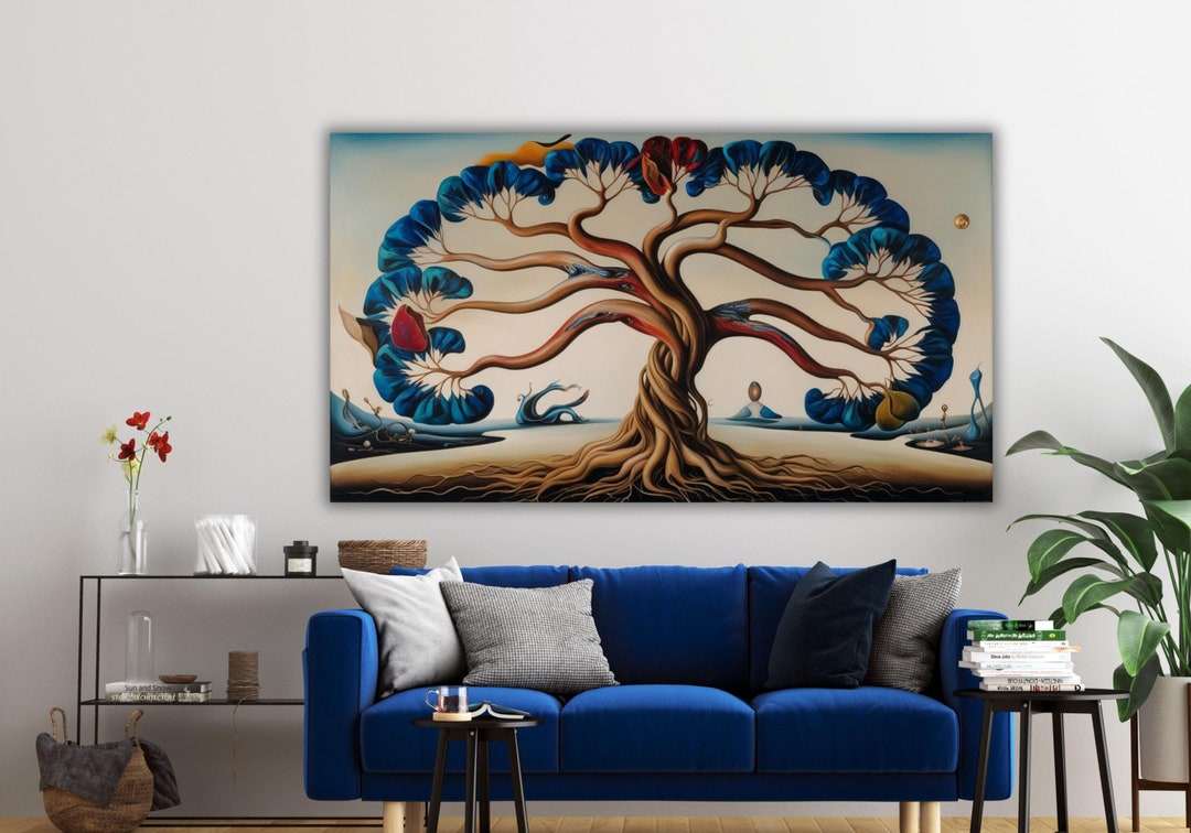 Tree of Life Style Salvador Dali Style Canvas,salvador Dali Style ...