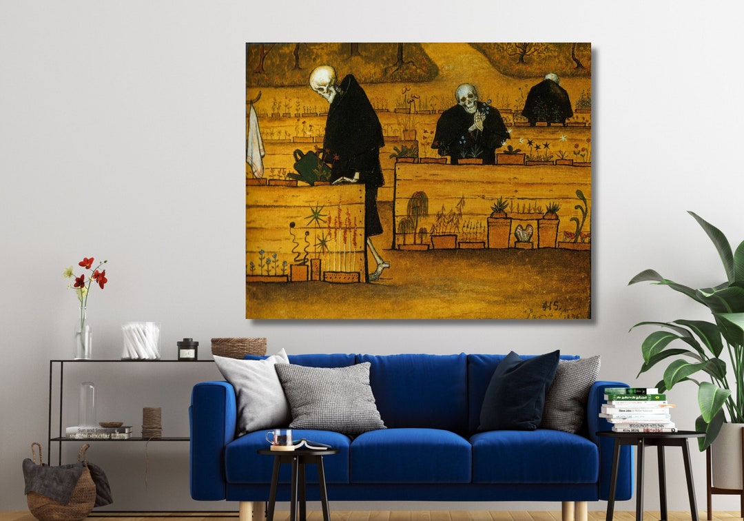 Hugo Simberg Garden of Death Canvas, Garden of Death Poster Print, Hugo ...
