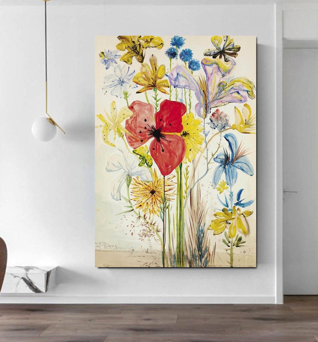 Wildflower Print,salvador Dali Fleurs 1948 Print,salvador Dali ...