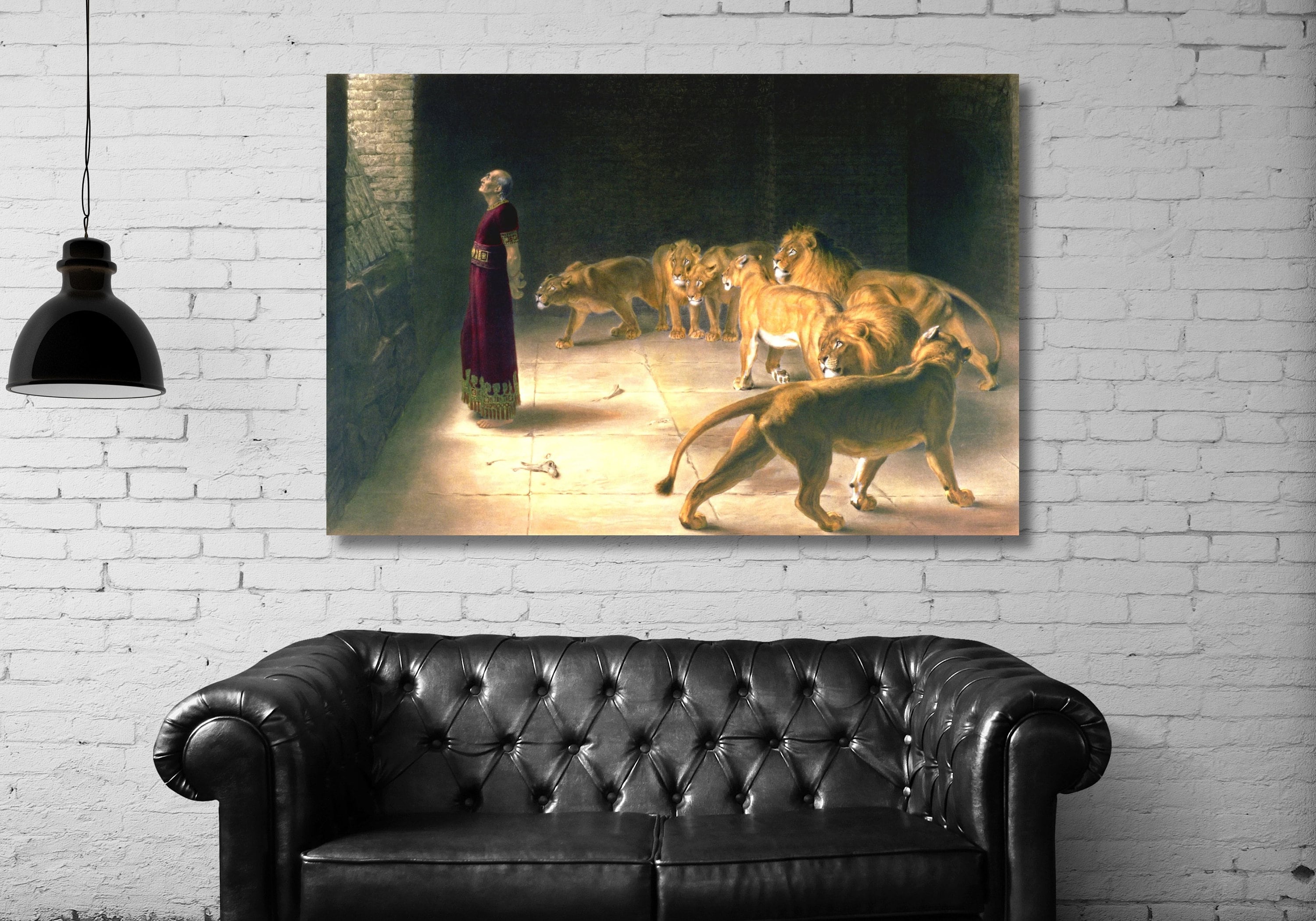 Daniel Answer to the King in the Lions Den by Briton Riviere Print ...