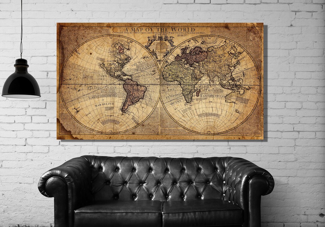 Old World Art,old World Map, Vintage World Map Canvas Art,old World Map ...