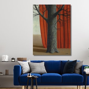 René Magritte Tree La Parade Canvas Wall Art ,rené Magrittetree Poster ...