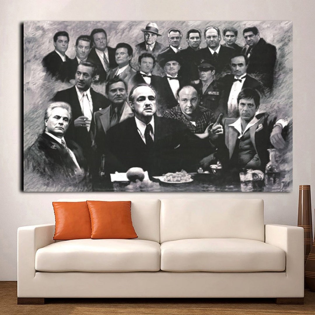 Gangster Movie Canvas,gansters Canvas Wall Art, Famous Gangsters Wall ...