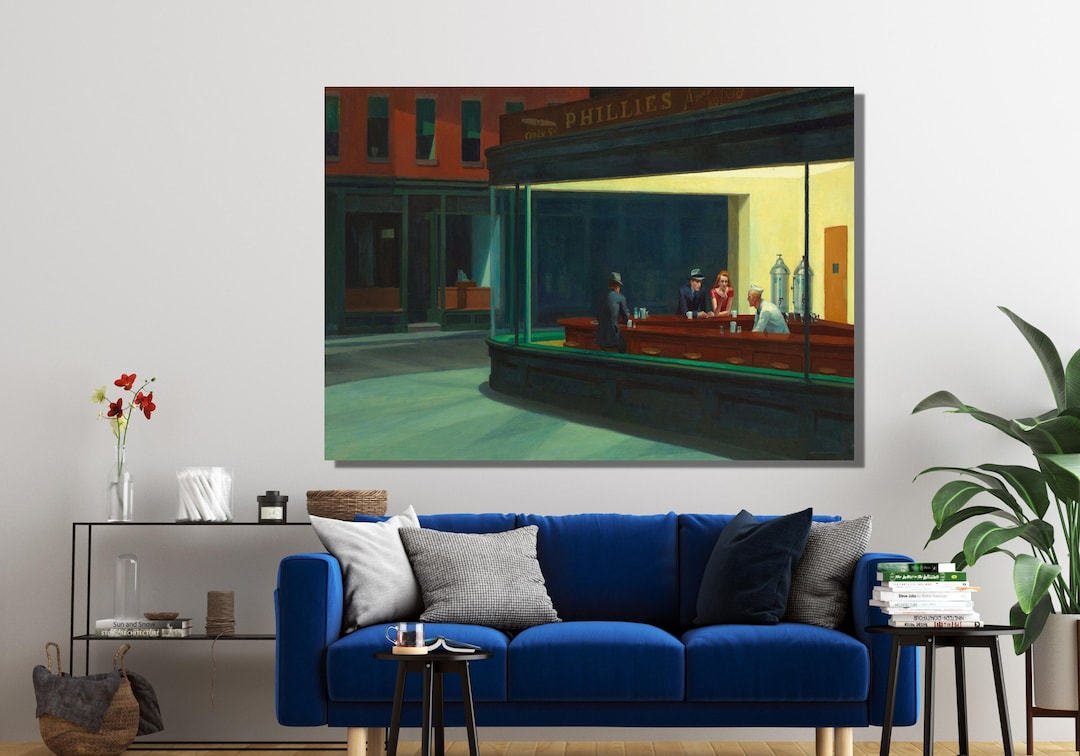 Edward Hopper Nighthawks 1942 Canvas Wall Art,reproduction Art,edward ...