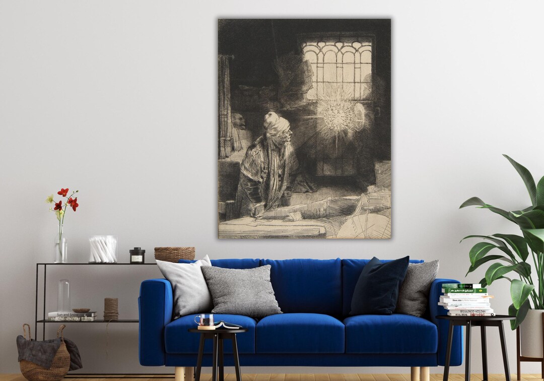 Rembrandt Harmensz Van Rijn in Faust's Workshop Canvas Wall Art Print Art,rembrandt Modern Art ...