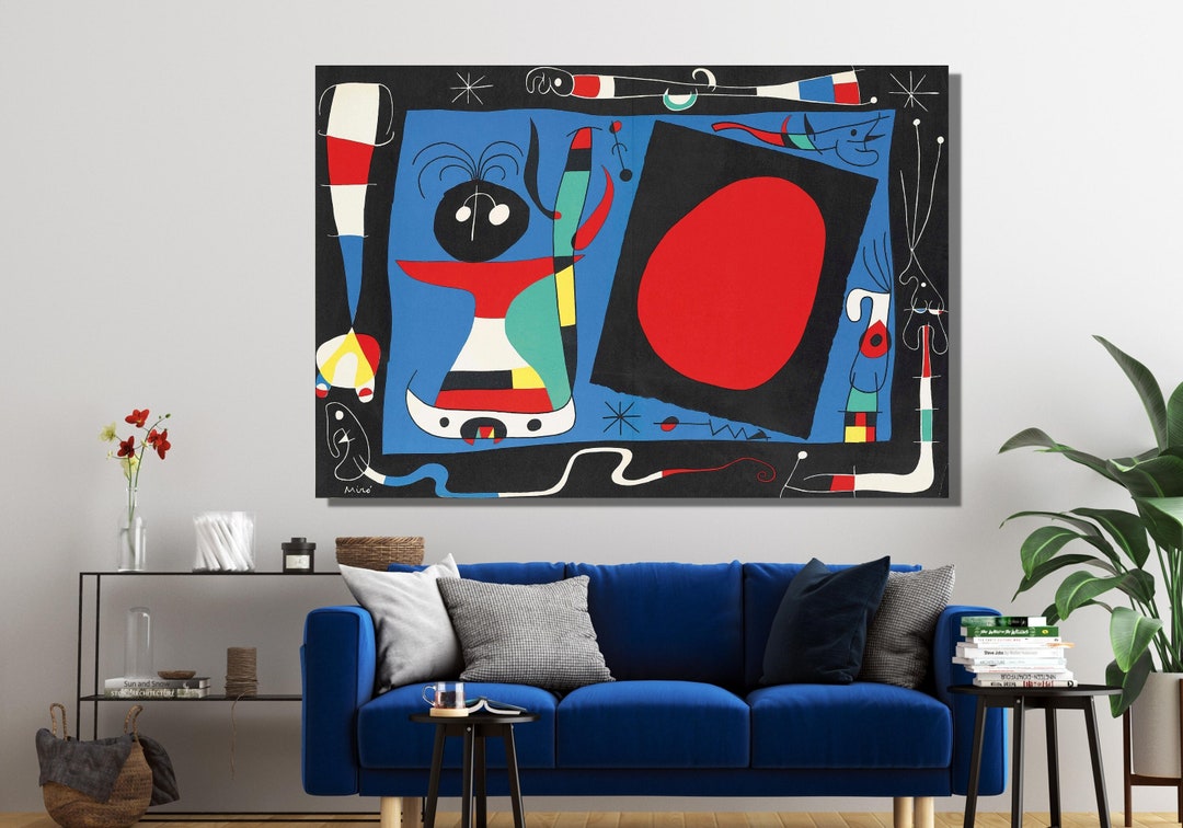 Joan Miro Joan Miro Poster Joan Miro Canvas Wall Art Abstact Canvas ...