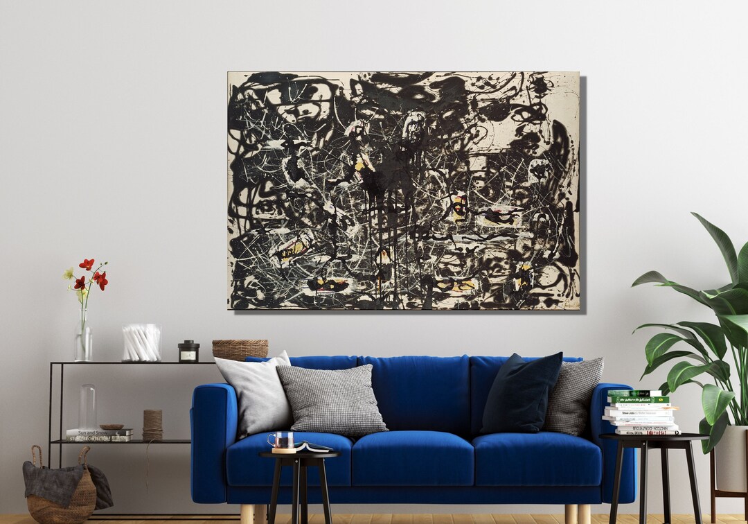 Jackson Pollock Canvas Wall Art Pollock Convergence Extra Large Canvas ...