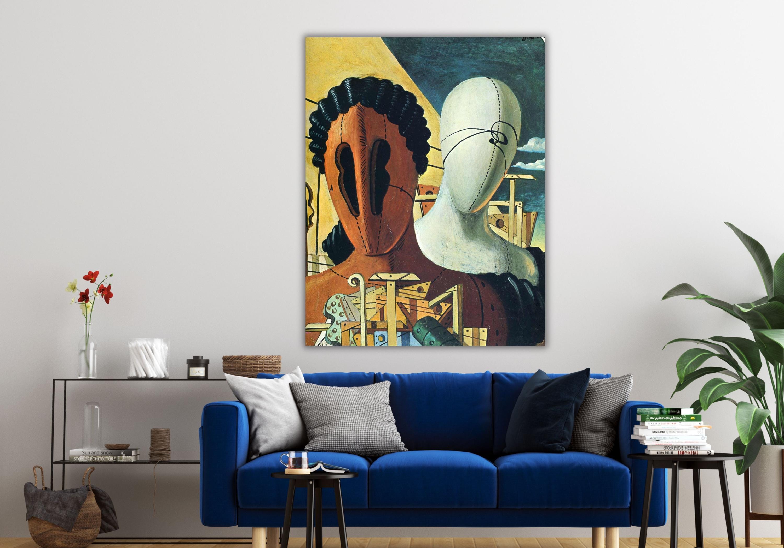 The Two Masks by Giorgio De Chirico 1926 Canvas Print Wall Art,cubism ...