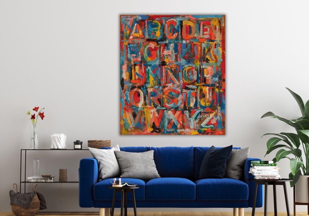 Jasper Johns Alphabet Canvas Print, Jasper Johns Wall Art, Jasper Johns ...