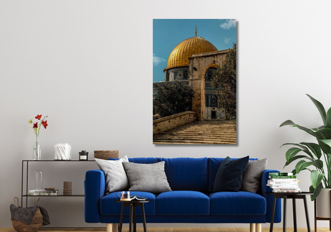 Jerusalem Canvas, Al-aqsa Mosque Canvas,al-quds Print,palestine Poster ...