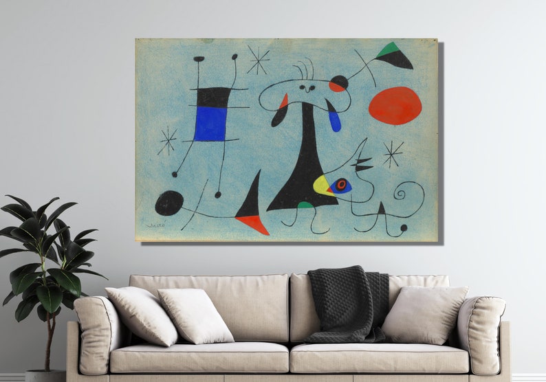 Joan Miro Poster Joan Miro Canvas Wall Art Abstact Canvas - Etsy