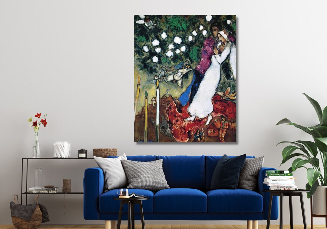 Marc CHAGALL Bride and Other Canvas Print Art, Chagall La Mariee Canvas ...