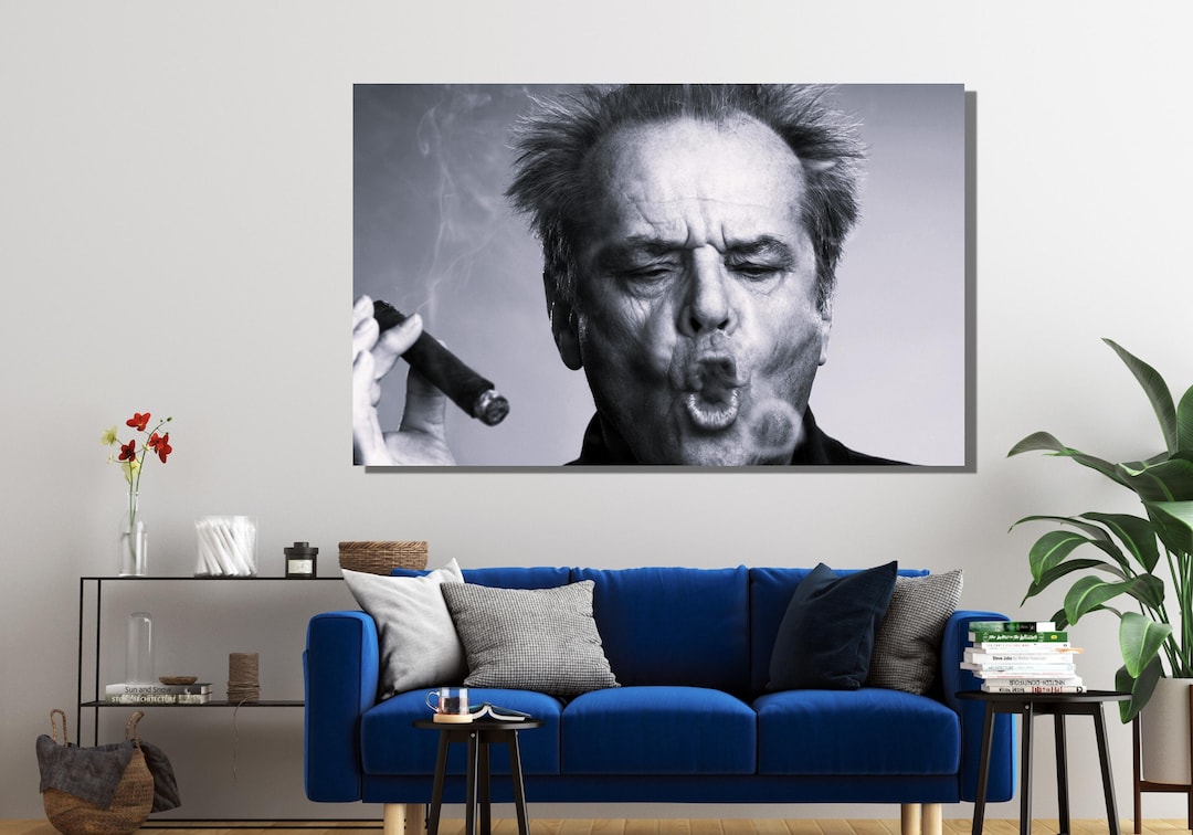 Jack Nicholson Zigarre Blowing Rauch Ring Leinwand Wand Kunst Jack ...