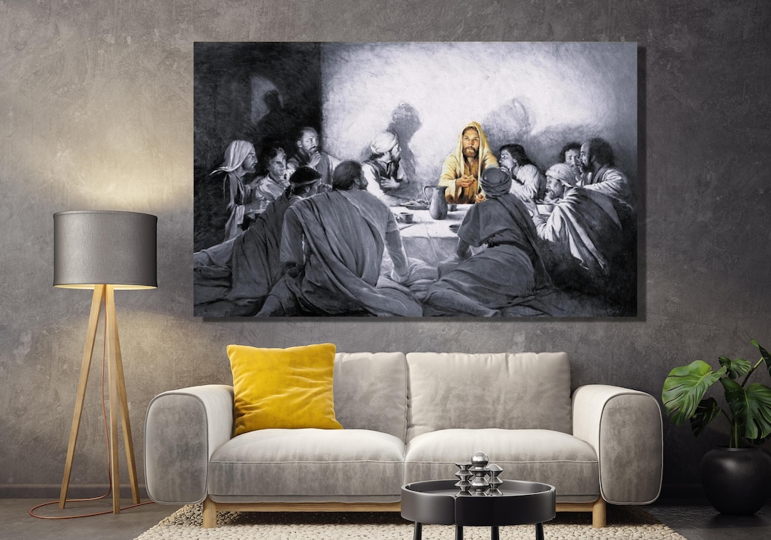 Last Supper Canvas Last Supper Wall Art Last Supper Canvas Set Jesus ...