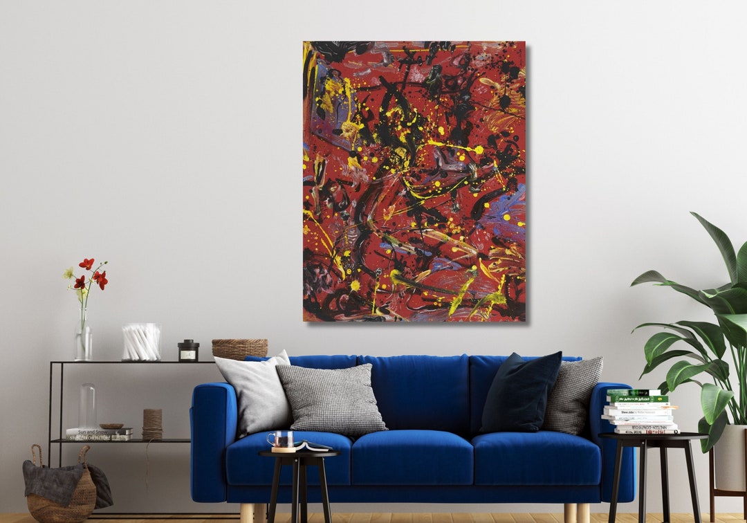 Jackson Pollock Red Composition Painting (1946) Wall Art Print Jackson ...
