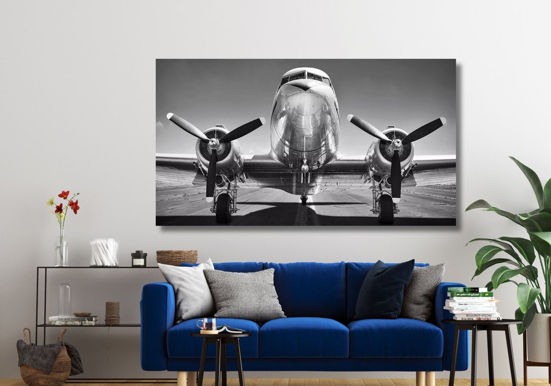 Airplane Canvas Wall Art,vintage Aircraft Poster,vintage Aviation Print ...