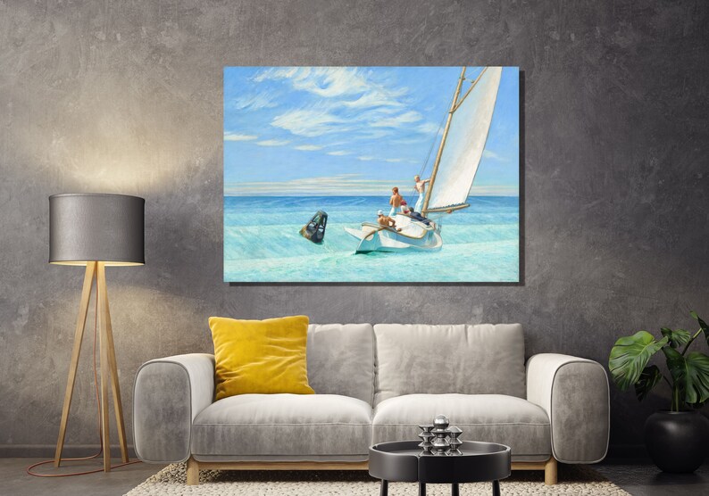 Edward Hopper Sailboat the Sea (1951) Canvas Wall Art Painting,modern ...