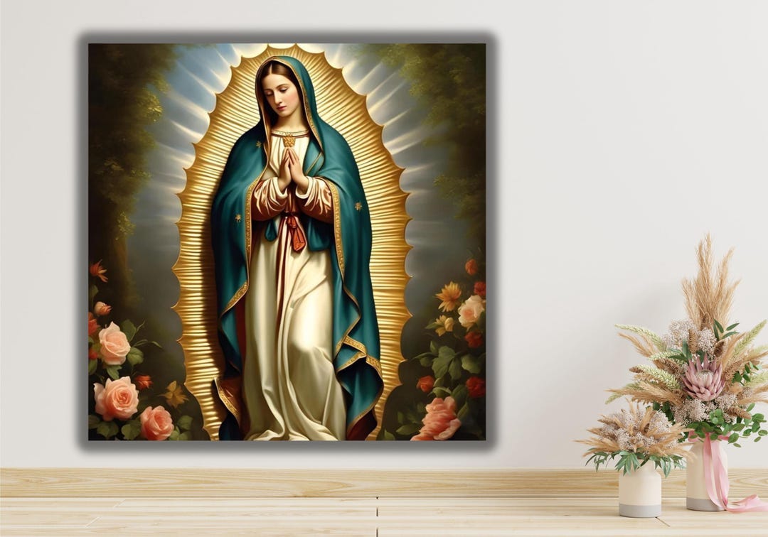 Mary Spouse of the Holy Spirit Canvas, Our Lady of Vintage Poster Print ...