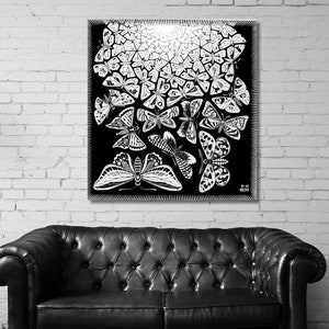 Butterflies by Maurits Cornelis Escher Canvas Print Art,escher Poster ...