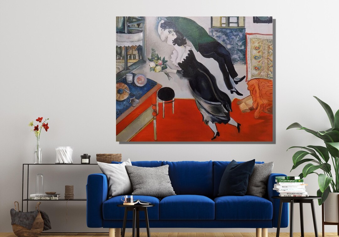 The Birthday by Marc Chagall Canvas Poster Art,cubism Wall Art Design ...