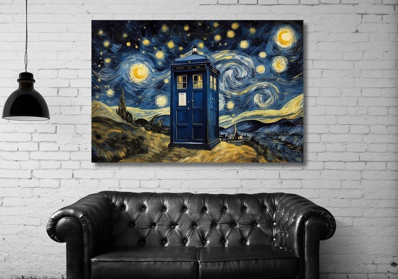 Doctor Who Tardis Box Vincent Van Gogh the Starry Night Stylecanvas ...