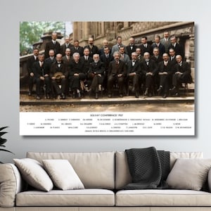 Solvay Conference 1927 Canvas,vintage Physics Poster,science Print ...