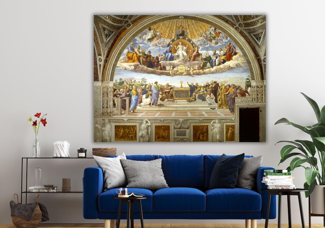 Disputation of the Holy Sacrament by Raphael Canvas,raffaello Sanzio Da ...