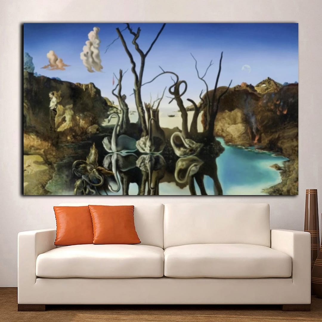Salvador Dali Elephant Wall Art, Salvador Dali Cisnes Reflejando ...