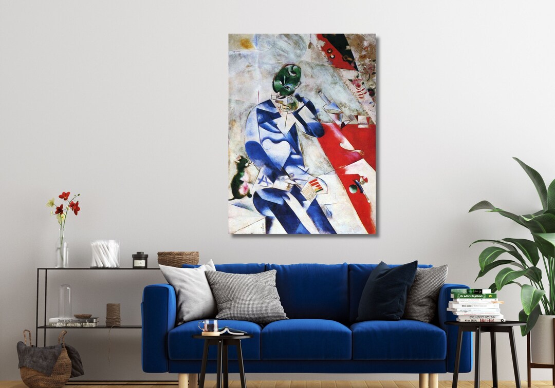 Marc Chagall Art Exhibition Poster,marc Chagall the Poet 1912 Canvas ...