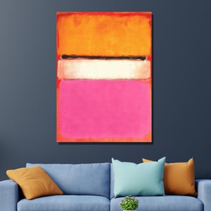 Mark Rothko Print, Mark Rothko White Center Canvas Wall Art, Rothko ...