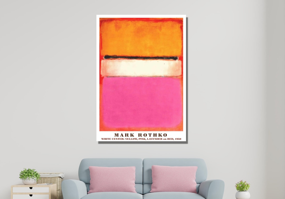 Mark Rothko Print, Mark Rothko White Center Canvas Wall Art,rothko Wall ...
