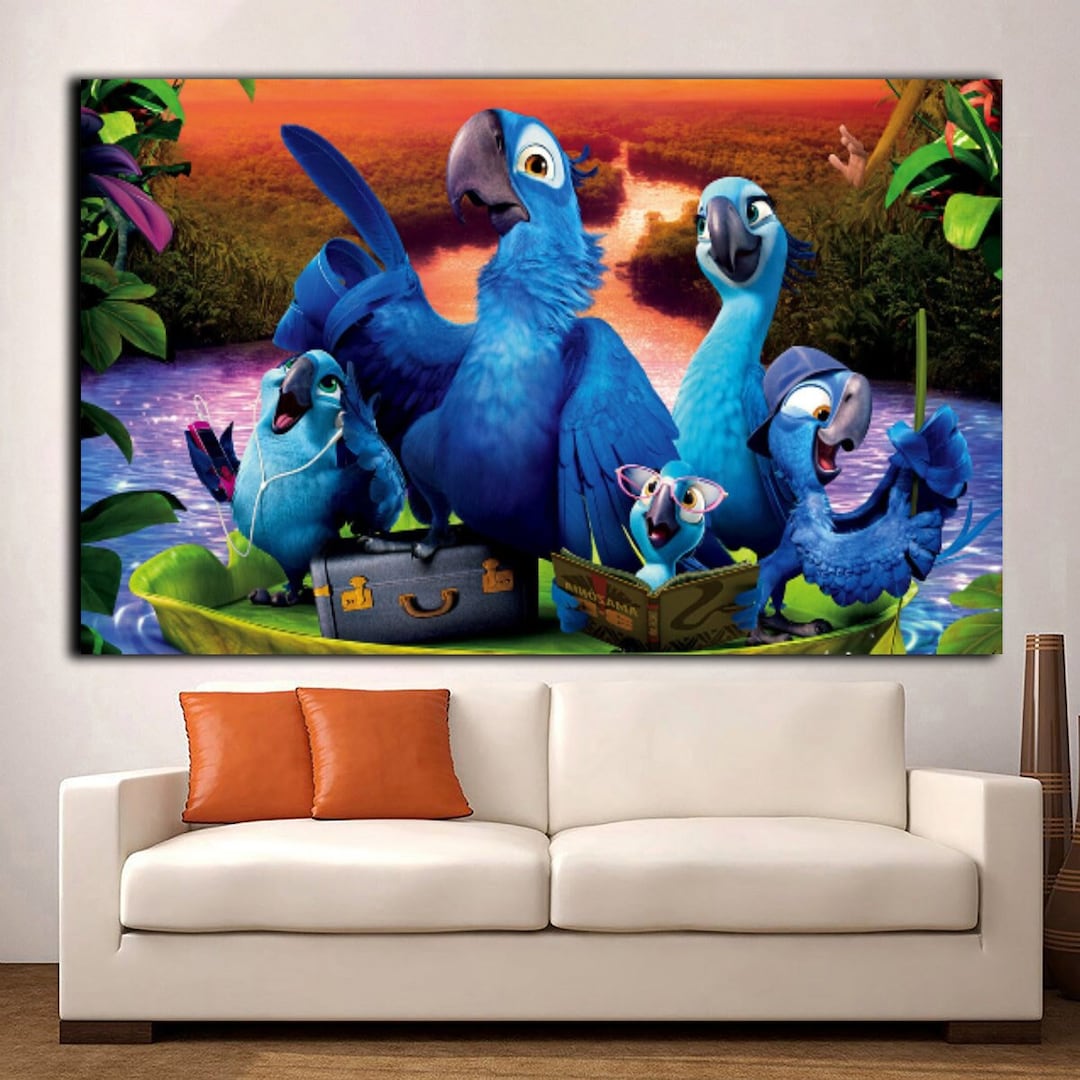 Rio Parrot Canvas Wall Decor,animation Rio Canvas Art,rio Print,cartoon ...