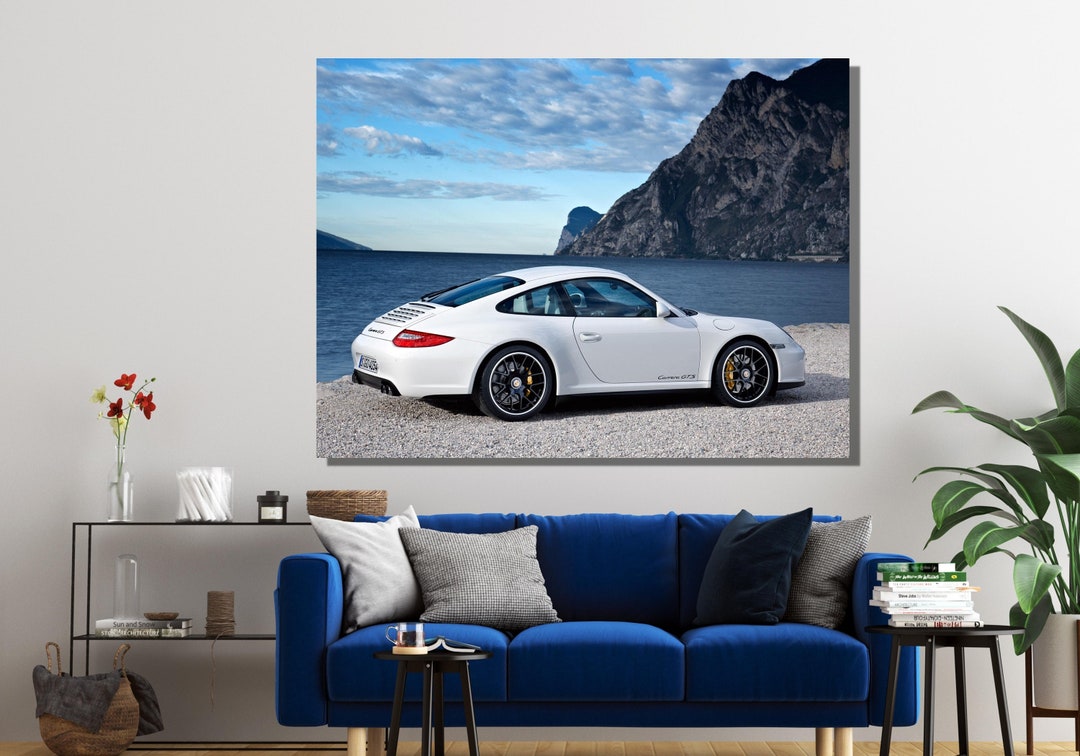 Porsche Posterwhite Porsche 911 Carrera Canvas Wall Art - Etsy