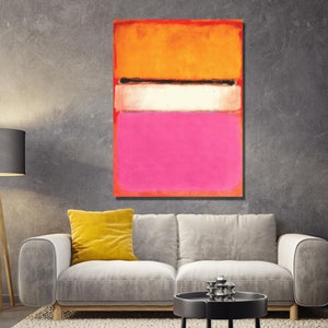 Mark Rothko Print, Mark Rothko White Center Canvas Wall Art, Rothko ...