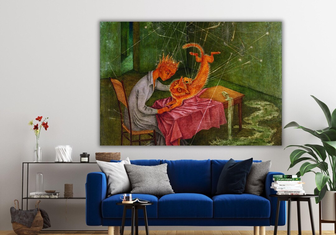 Simpatía (la Rabia Del Gato) by Remedios Varo Print, Varo Canvas, Varo ...