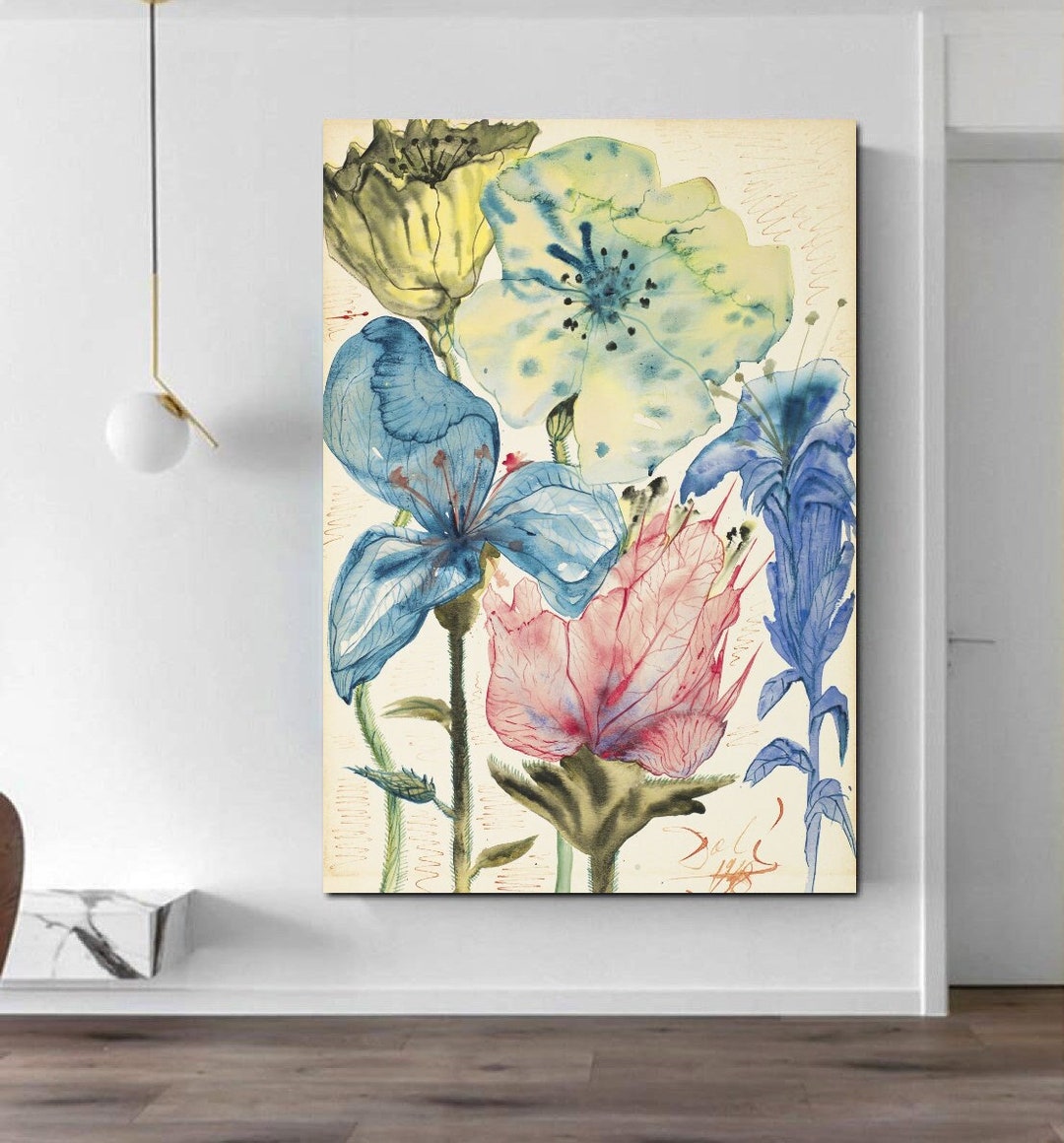 Salvador Dali Exhibition Poster,salvador Dali Fleurs 1948 Print,dali ...