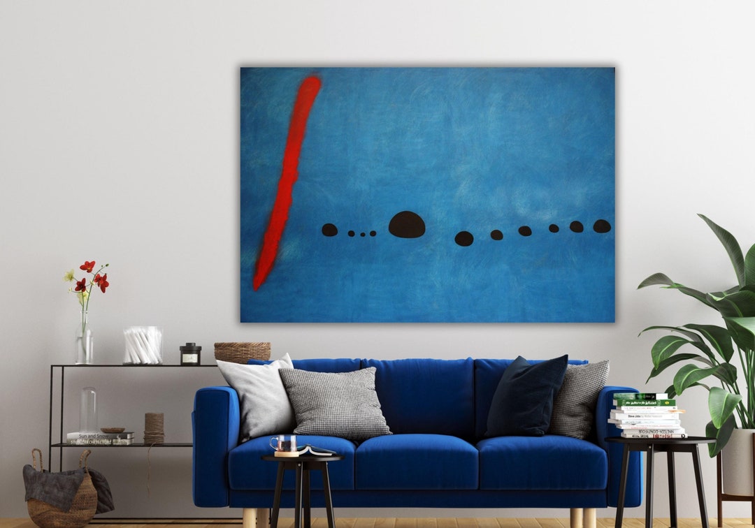 Joan Miro Blue Poster Wall Art,joan Miro Canvas ,joan Miró Abstract ...