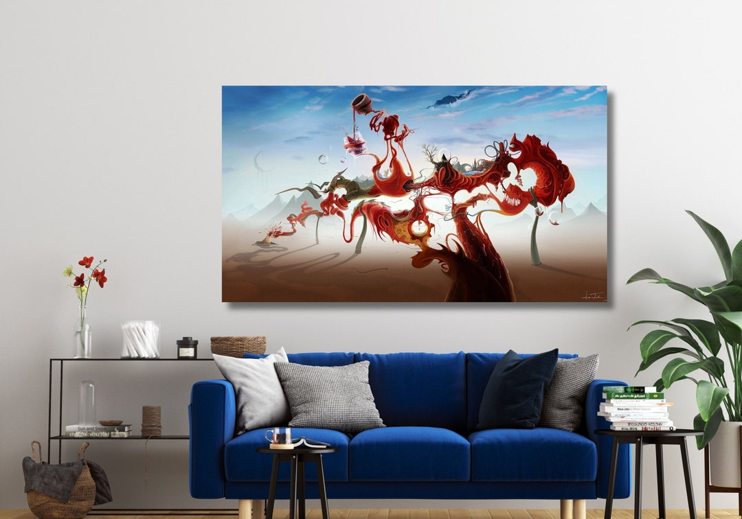 Salvador Dali Painting Salvador Dali Vintage Canvas Wall Art ...