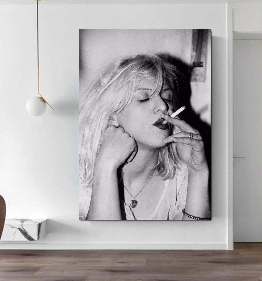 Courtney Love Wall Art Courtney Love Smoking Poster Courtney - Etsy
