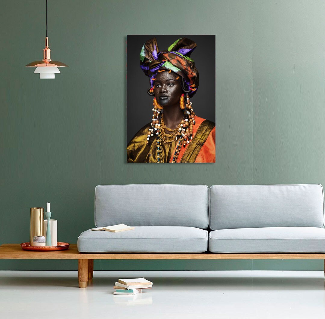 African Woman Wall Art /african Woman Canvas Print / African - Etsy