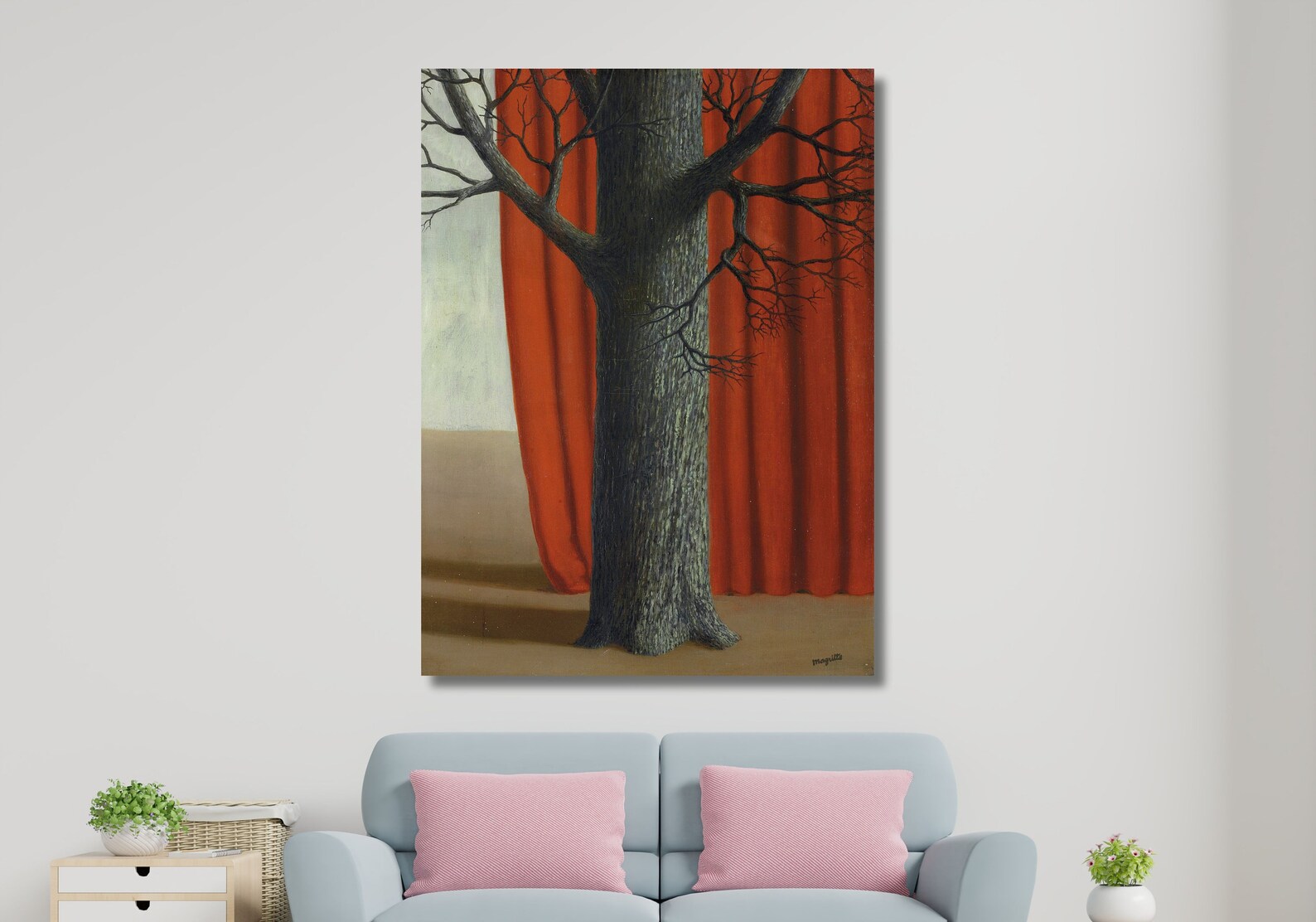 René Magritte Tree La Parade Canvas Wall Art ,rené Magrittetree Poster ...