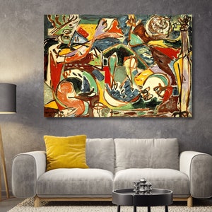 Jackson Pollock the Key Canvas,the Key of Pollock Print, Pollock Canvas ...