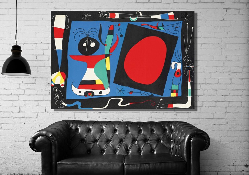 Joan Miro Joan Miro Poster Joan Miro Canvas Wall Art Abstact - Etsy
